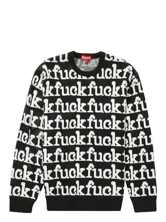 Supreme Printed Sweater - Black