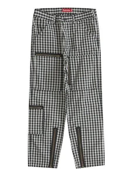 Supreme Gingham Flight Pant - Black