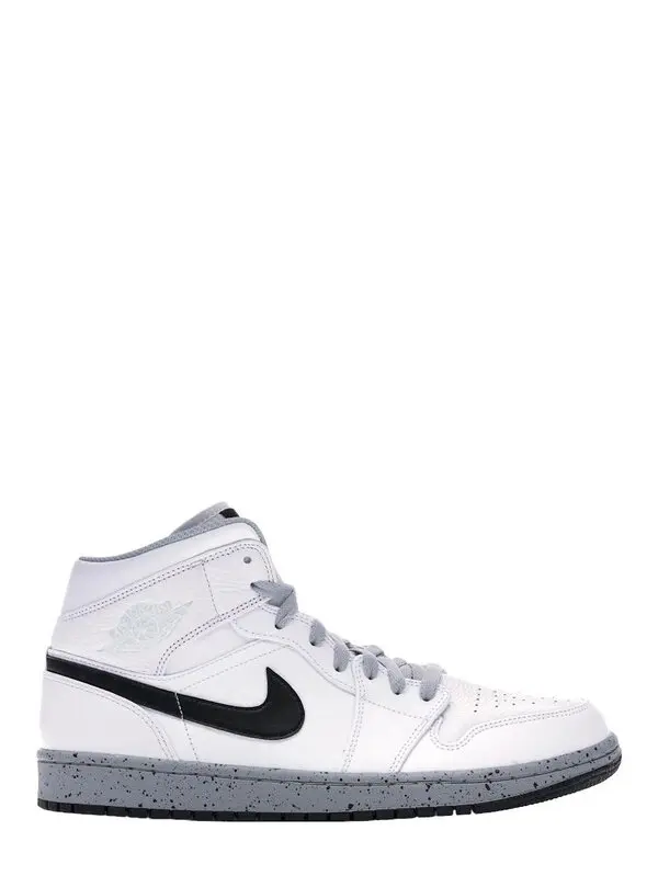 JORDAN 1 Mid Sneakers - White/black/wolf Grey