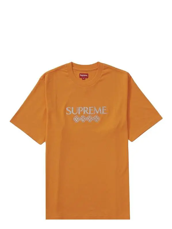 Supreme Glitter Short Sleeve Top - Orange
