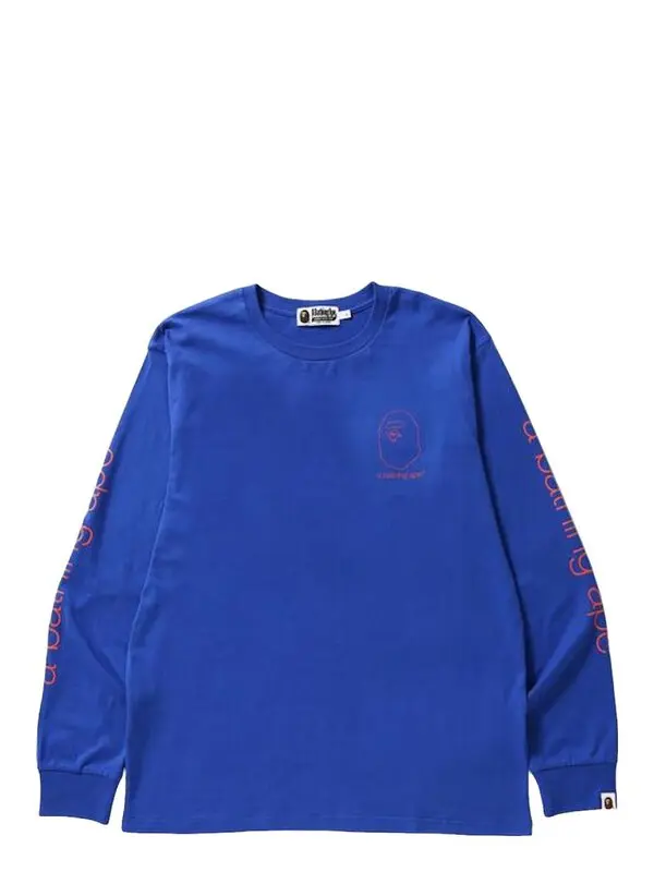 A BATHING APE Long Sleeve Tee Shirt Tee Shirt - Blue