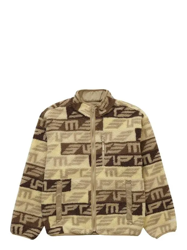 Supreme Geo Reversible Windstopper Fleece Jacket - Tan