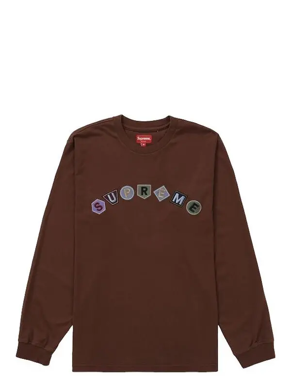 Supreme Geo Arc Long Sleeve Top - Brown