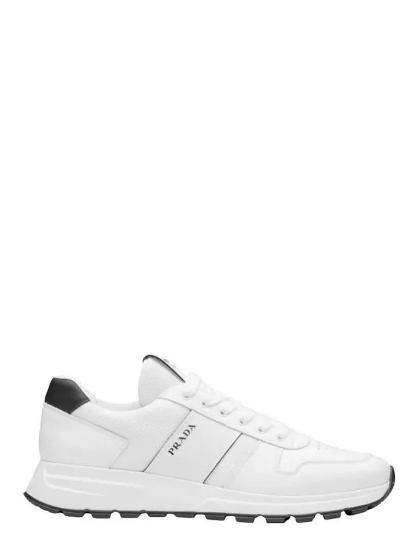 Prada Prax 1 Leather Low-top Sneakers - White/black