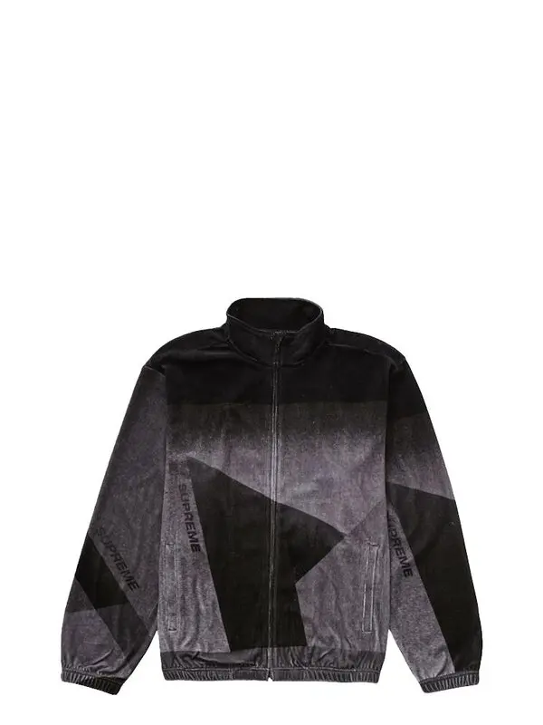 Supreme Geo Velour Track Jacket - Black