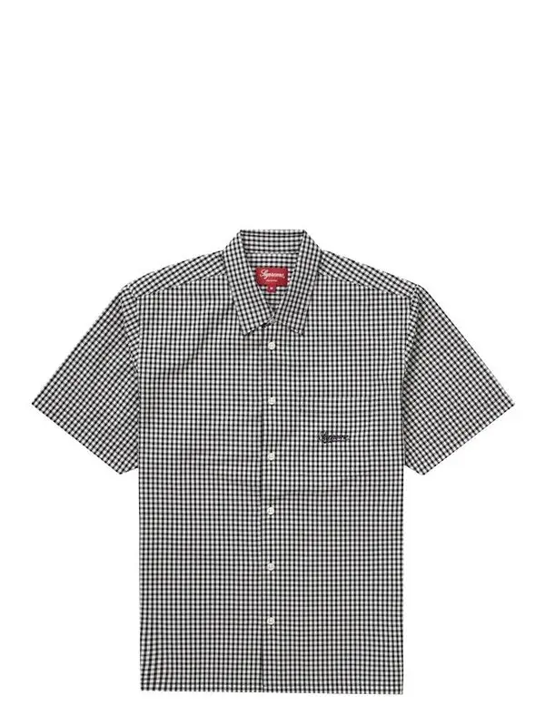 Supreme Gingham Short Sleeve Shirt - Black