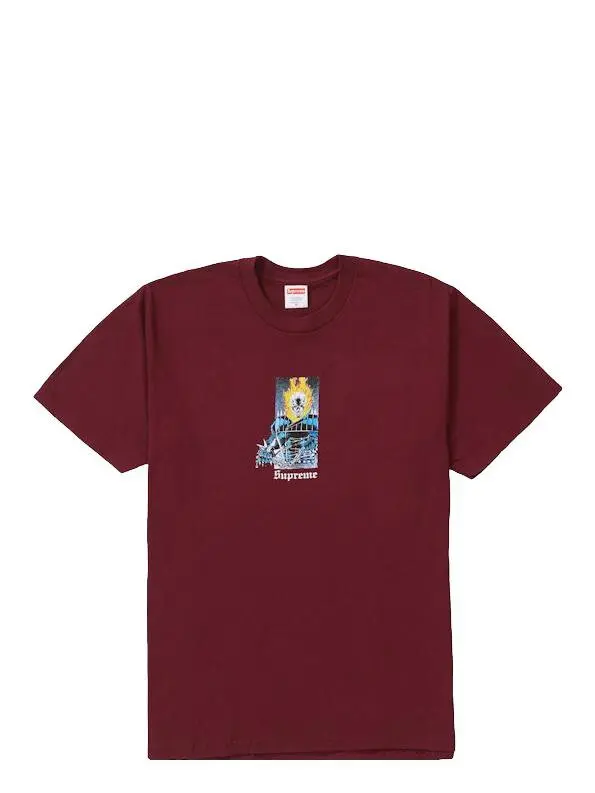 Supreme Ghost Rider Tee Shirt - Burgundy