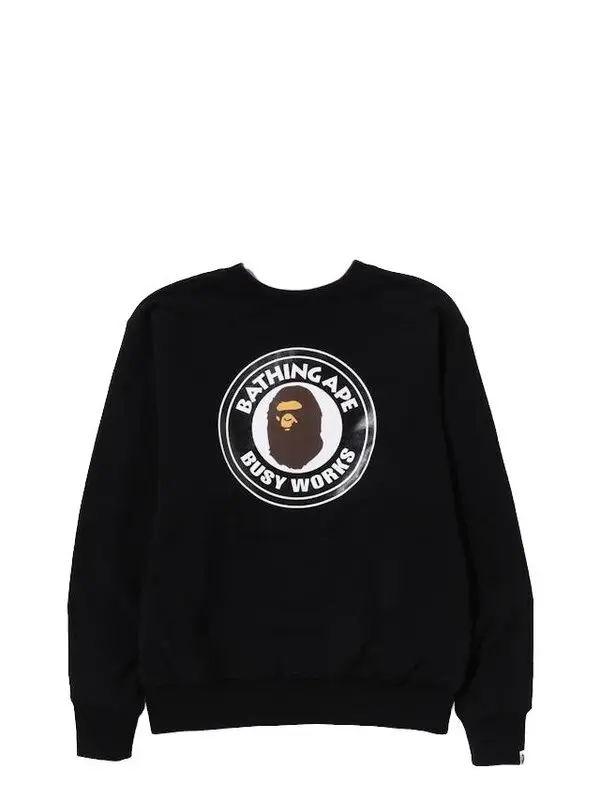 BAPE Relaxed Fit Crewneck Sweatshirt - Black Purple