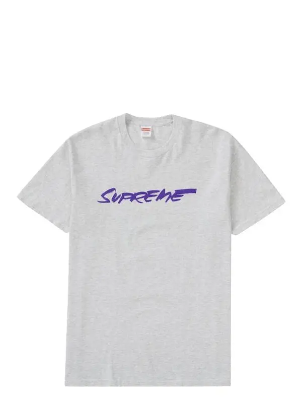 Supreme Futura Logo Tee Shirt - Ash Grey