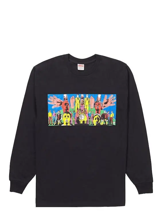 Supreme Gilbert & George Death After Life Long Sleeve Tee Shirt - Black