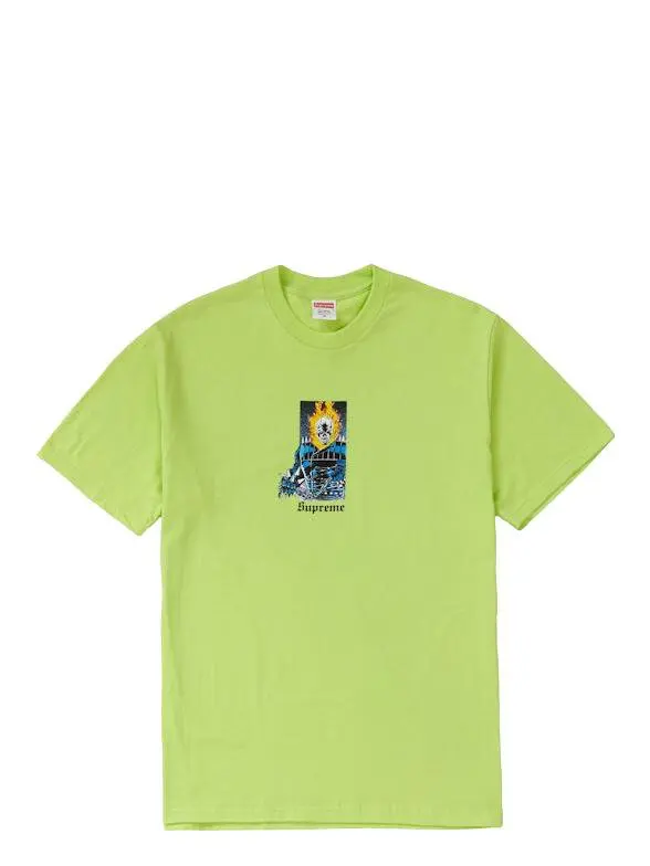 Supreme Ghost Rider Tee Shirt - Neon Green