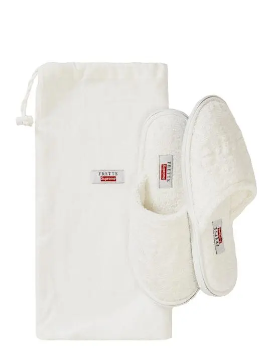 Supreme Frette Slippers - White