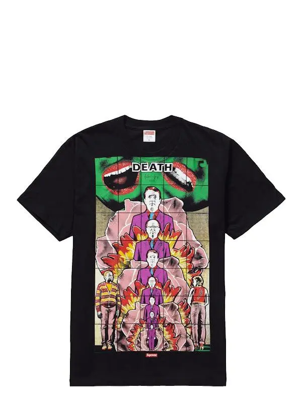 Supreme Gilbert & George Death Tee Shirt - Black