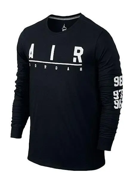 JORDAN Aj Air Long Sleeve Tee Shirt - Black
