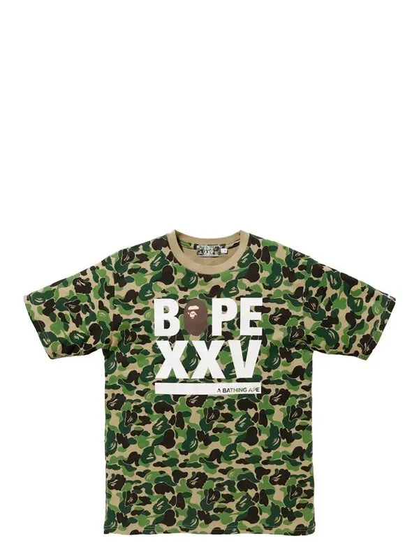 A BATHING APE Abc Xxv Logo Tee Shirt - Green