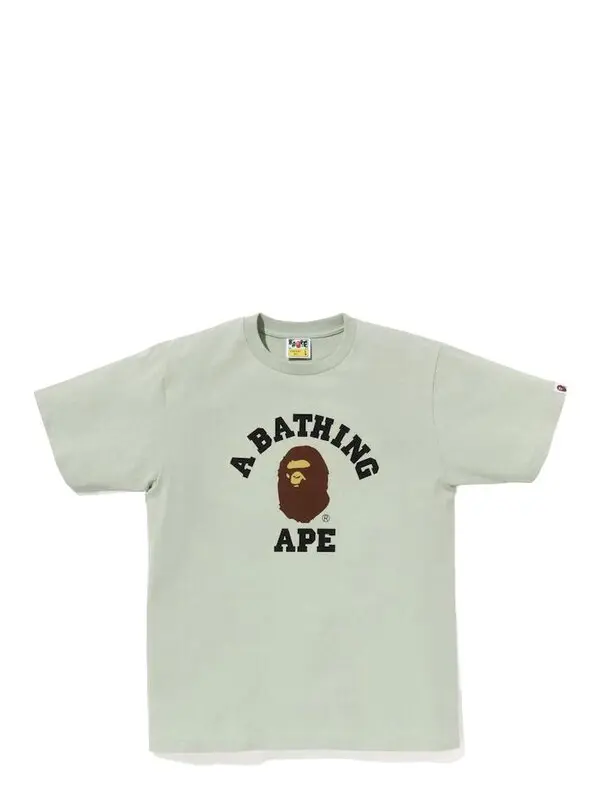 A BATHING APE Pigment College Tee Shirt - Green