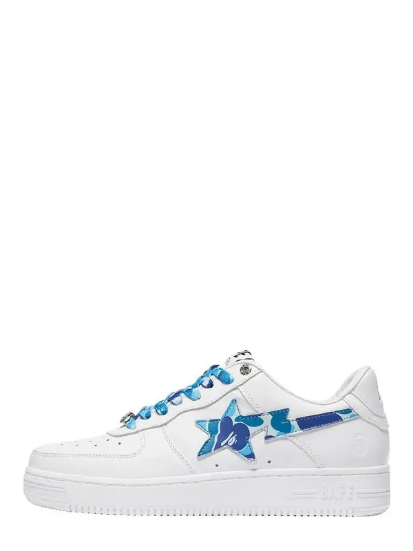 BAPE A Bathing Ape Sta Low Abc Camo Sneakers - White/blue