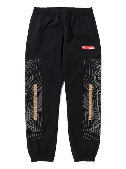 A BATHING APE Graphic Track Pants - Black