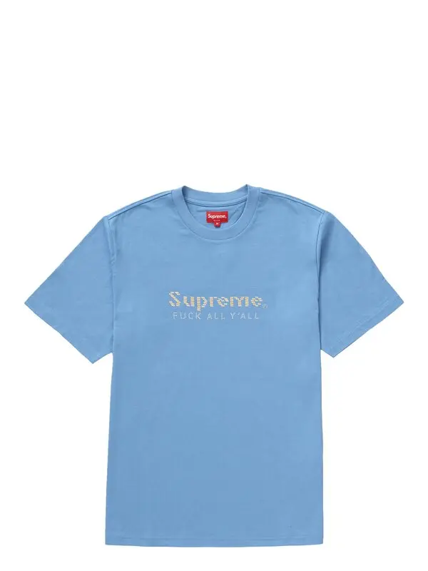 Supreme Gold Bars Tee Shirt - Columbia Blue
