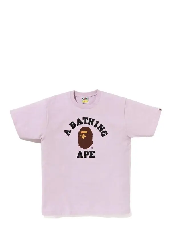 A BATHING APE Pigment College Tee Shirt - Purple