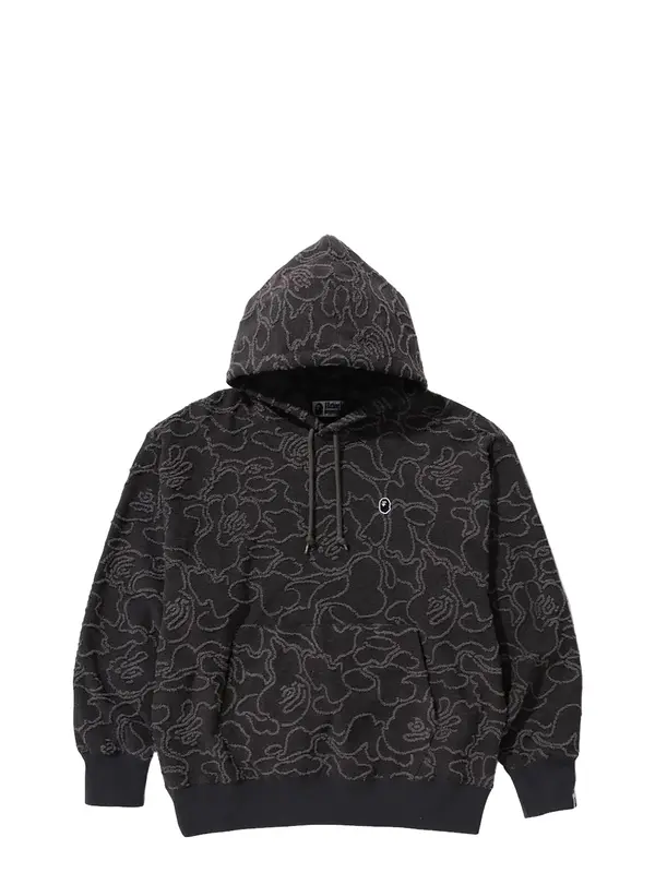 BAPE Neon Camo Jacquard Relaxed Fit Pullover Hoodie - Black