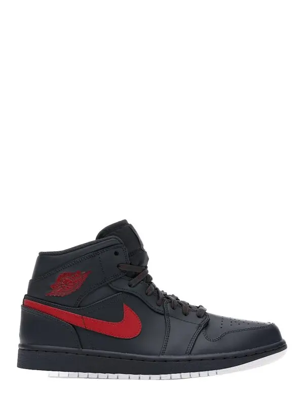 JORDAN 1 Retro Mid Sneakers - Anthracite/gym Red/white