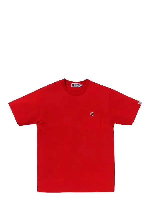A BATHING APE One Point Pocket Tee Shirt - Red