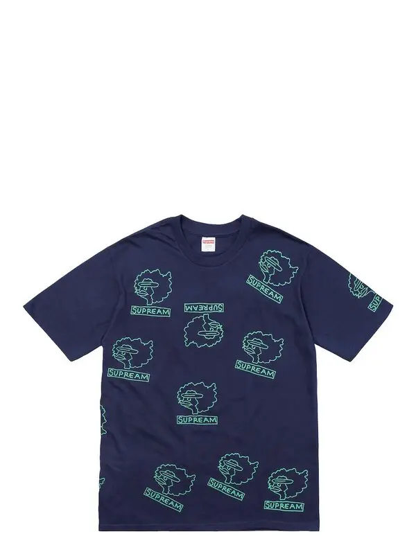 Supreme Gonz Heads Tee Shirt - Navy Blue
