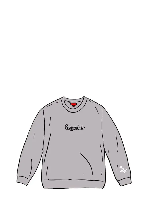 Supreme Gonz Logo Crewneck Sweatshirt - Grey