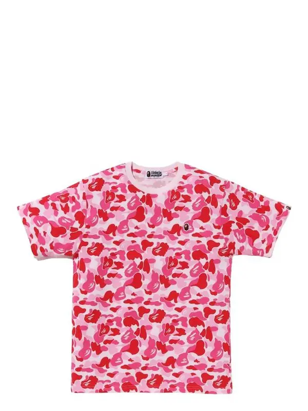 A BATHING APE Abc Camo Ape Head One Point Tee Shirt - Pink