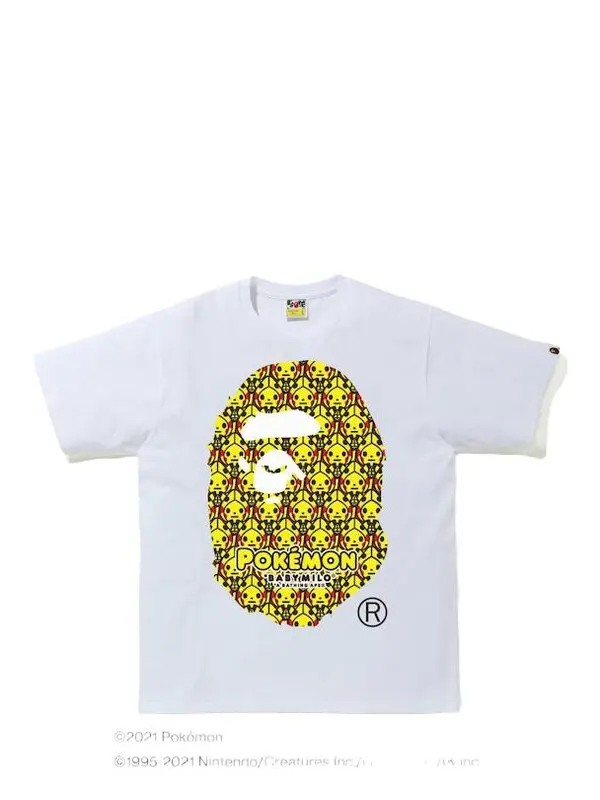 A BATHING APE Pokémon Baby Milo Ape Head #1 Tee Shirt - White