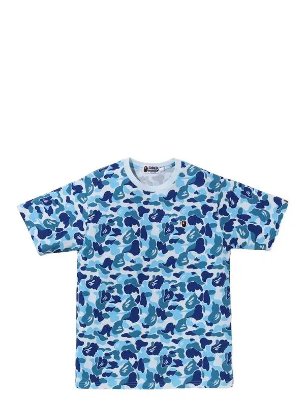 A BATHING APE Abc Camo Ape Head One Point Tee Shirt - Blue