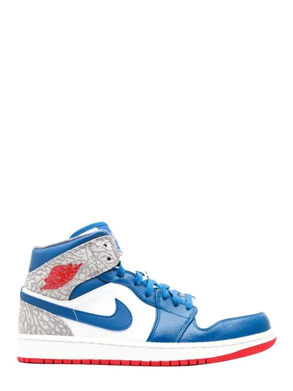 JORDAN 1 Retro Mid Sneakers - White/fire Red/true Blue