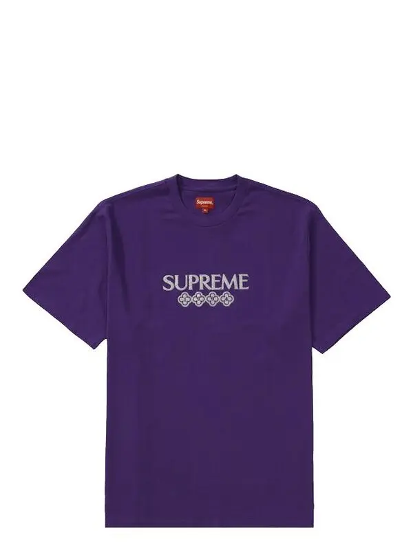 Supreme Glitter Short Sleeve Top - Purple