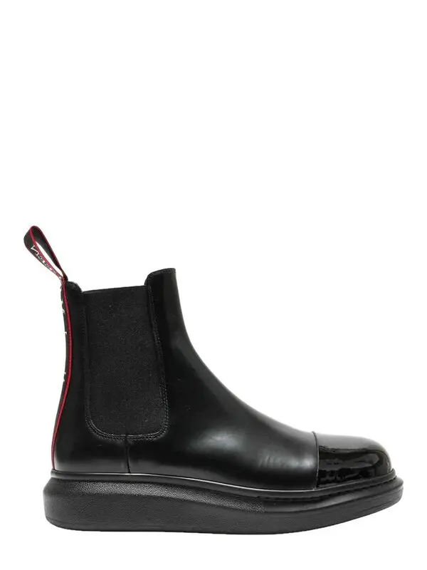 Alexander McQueen Hybrid Chelsea Boot - Black/red