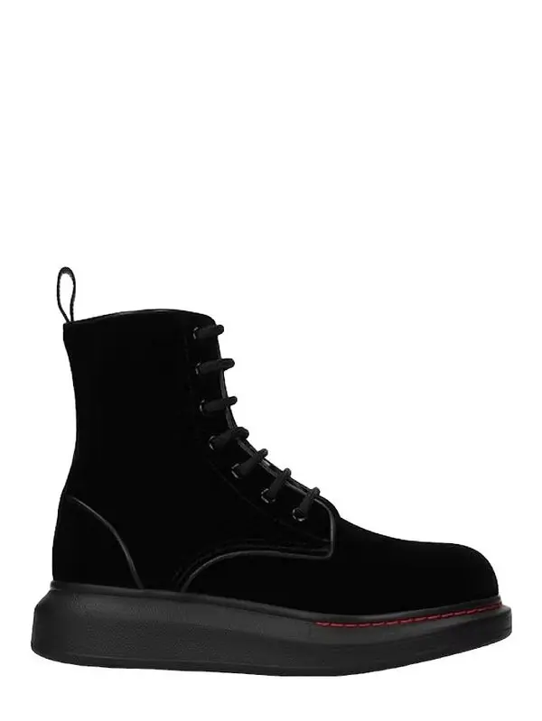 Alexander McQueen Hybrid Lace Up Boot - Black