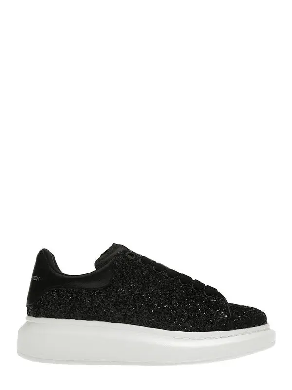 Alexander McQueen Oversized Glitter Sneakers - Black/white
