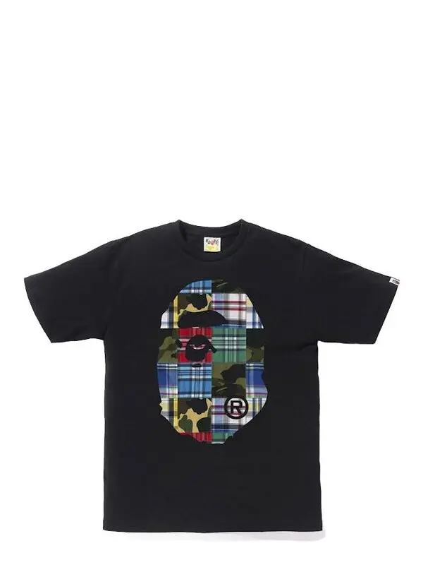 A BATHING APE Patchwork Big Ape Head Tee Shirt - Black