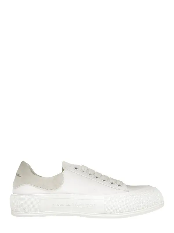 Alexander McQueen Deck Skate Lace-up Plimsolls - White