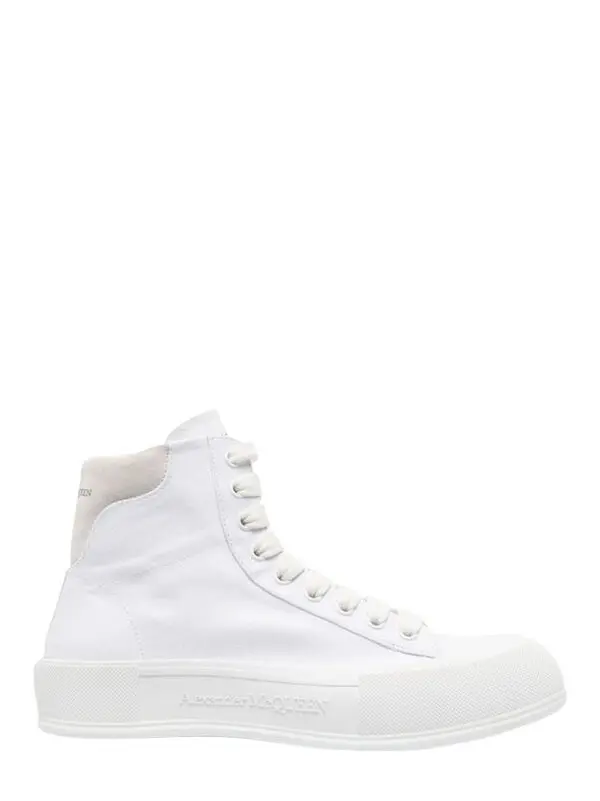 Alexander McQueen Deck Plimsoll High-top Sneakers - White