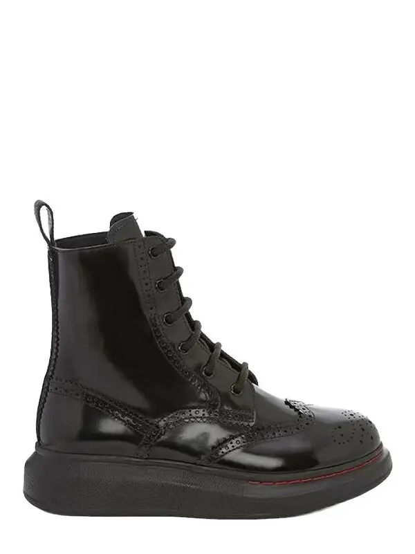 Alexander McQueen Hybrid Lace Up Boot - Black