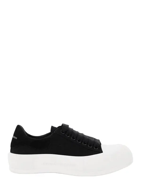 Alexander McQueen Deck Skate Plimsoll Lace-up - Black/white
