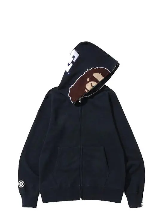 A BATHING APE Overdye 2nd Ape Full Zip Hoodie - Black