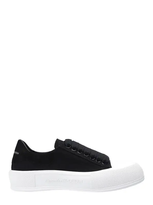 Alexander McQueen Deck Skate Plimsoll Lace-up Sneakers - Black/white