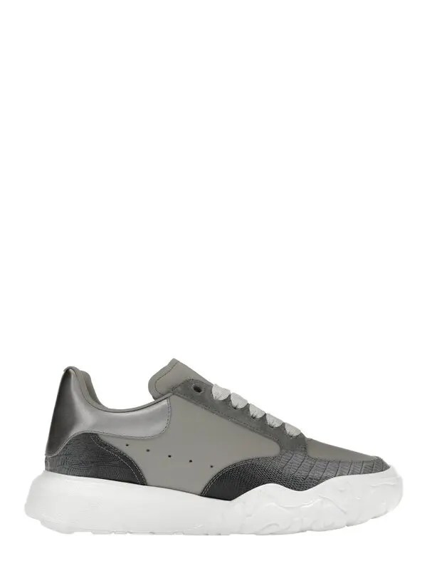 Alexander McQueen Oversized Court Trainer - Grey/silver/navy Blue