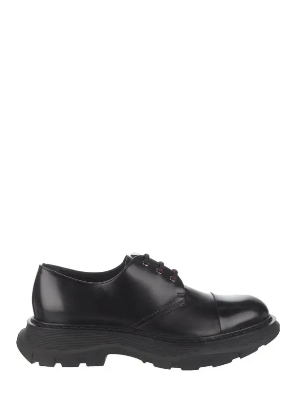 Alexander McQueen Leather Derby Shoes - Black