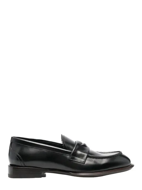 Alexander McQueen Leather Penny Loafer - Black