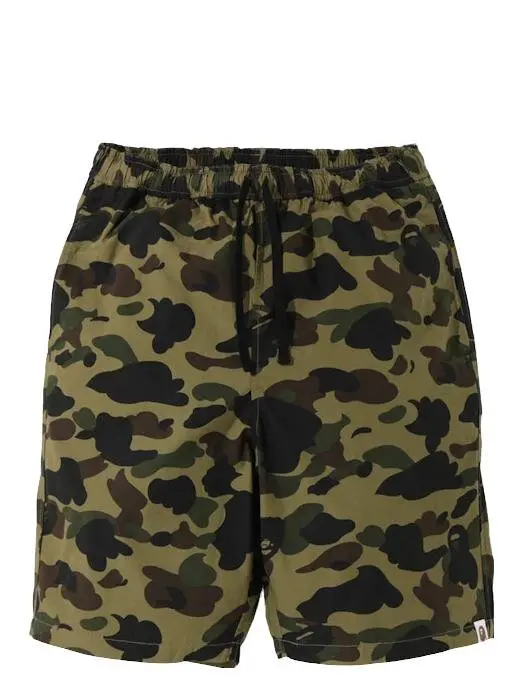 BAPE 1st Camo Drawstring Shorts - Green