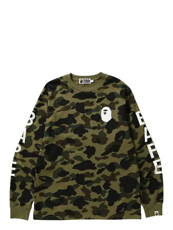 A BATHING APE 1st Camo Long Sleeve Tee Shirt Tee Shirt - Green