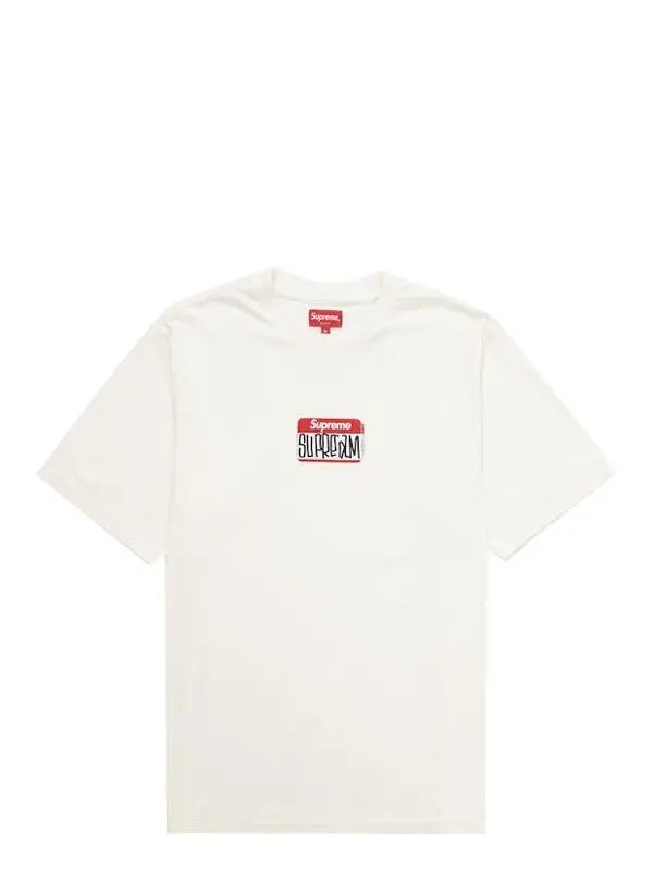 Supreme Gonz Nametag Short Sleeve Tee Shirt - Natural